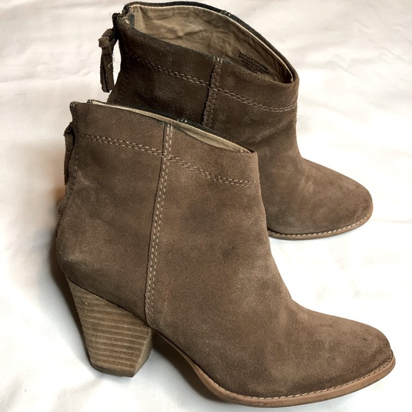 Splendid | Shoes | Splendid Brown Suede Back Zipper Ankle Boots | Poshmark